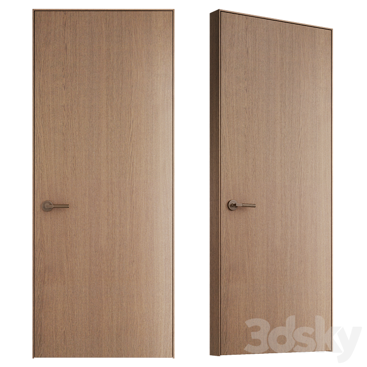 Door 001 & Lever Handle Signature Hardware - Doors - 3D model