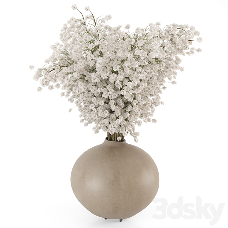 Collection Bouquet Plants Handmade Pot_Set 4293 - Bouquet - 3D model