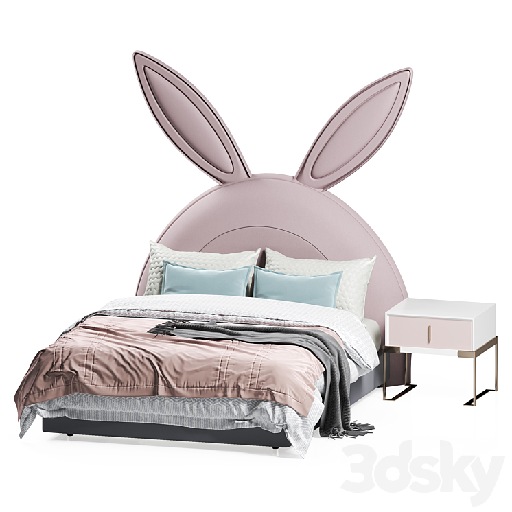 Bunny baby bed - Bed - 3D model