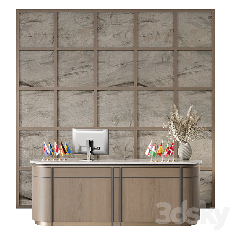 RECEPTION DESK NO. 53 - Office furniture - 3D model