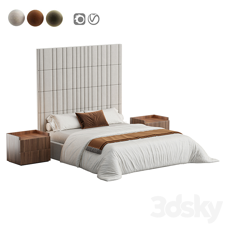 Modi Bed by Luzaro - Bed - 3D model