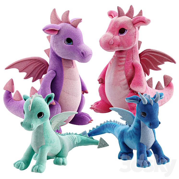Dragon Soft Toy-Plush Toys - Toy - 3D model