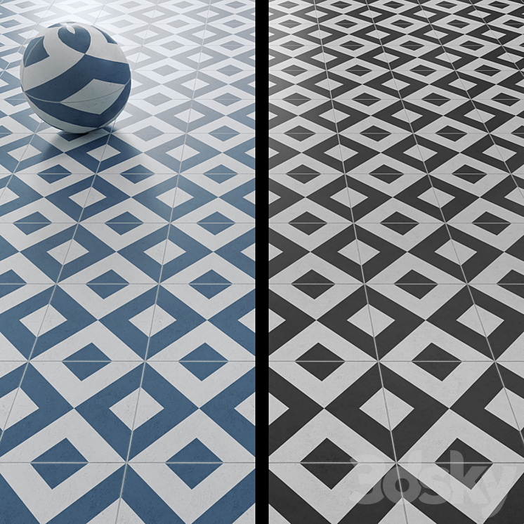 Tiles 4k Set 568 - Tile - 3D model