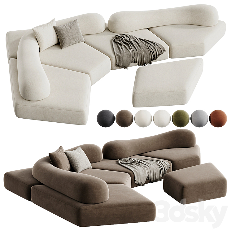 Edra on the Rocks Sofa - Sofa - 3D model