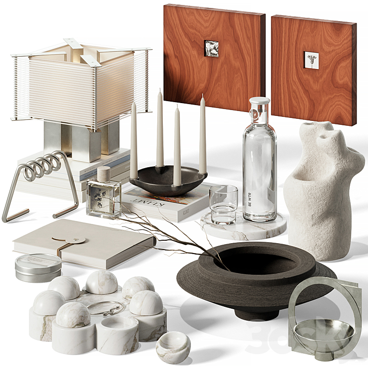 Decorative set with Boxing Ring Lamp - Decorative set - 3D model