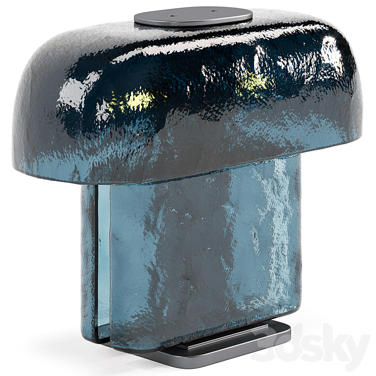 R-Hughes Esca Table Lamp No1 in Cast Glass - Table lamp - 3D model