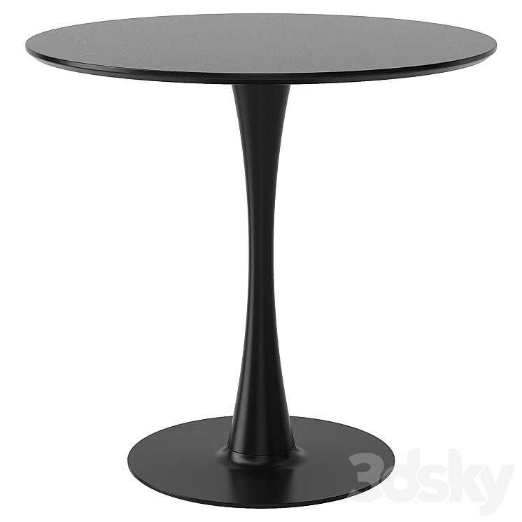 Giantex Black Round Dining - Table - 3D model
