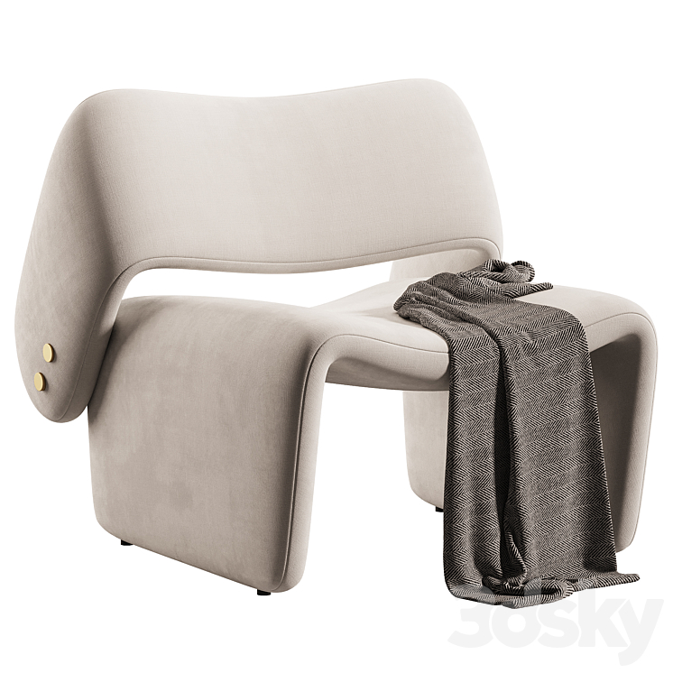 Ondine Lounge Chair - Arm chair - 3D model