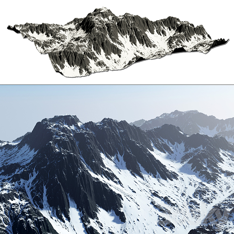 Mountains n21b - Environment elements - 3D model