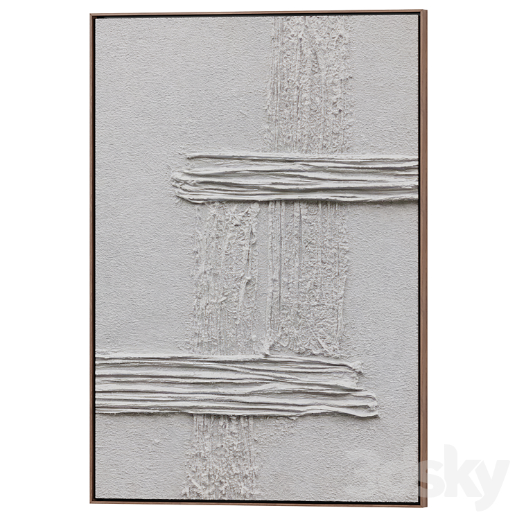 3D Art Relief Painting 097 - Frame - 3D model