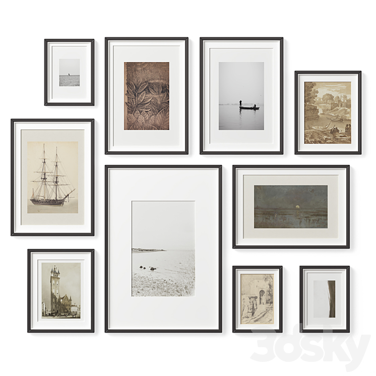 Picture Frames Set -645 - Frame - 3D model