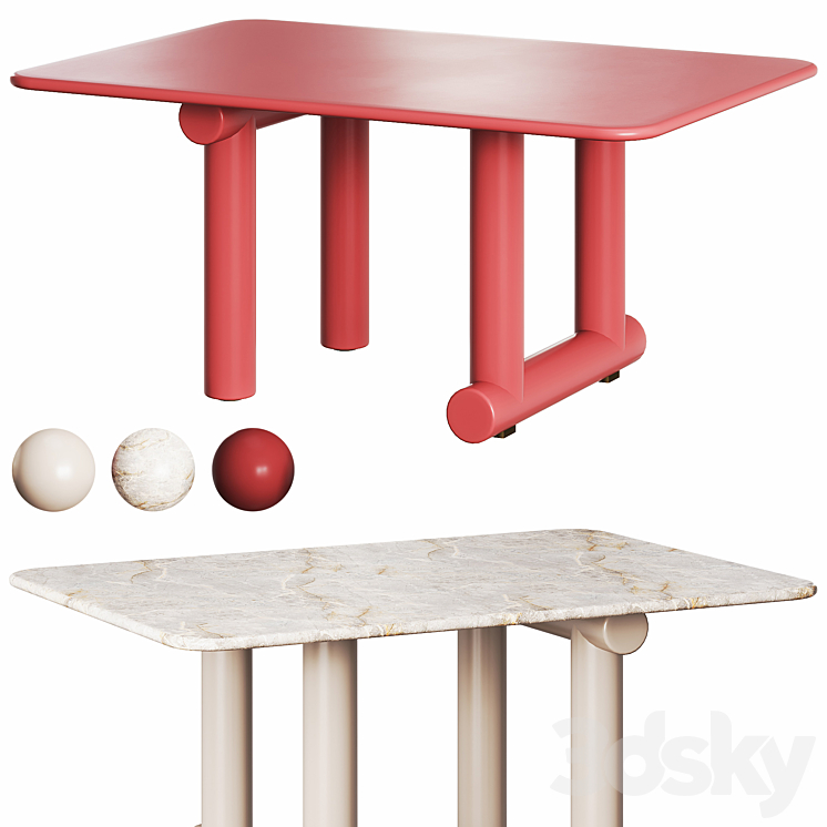 Trampoline Table 160 By Cassina - Table - 3D model