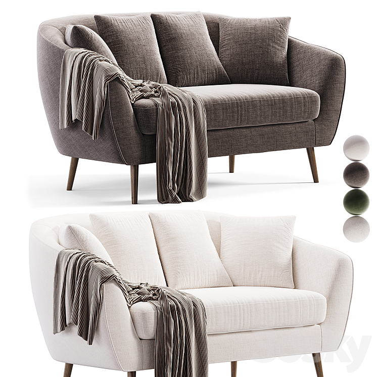 Sofa Lola in light beige color - Sofa - 3D model