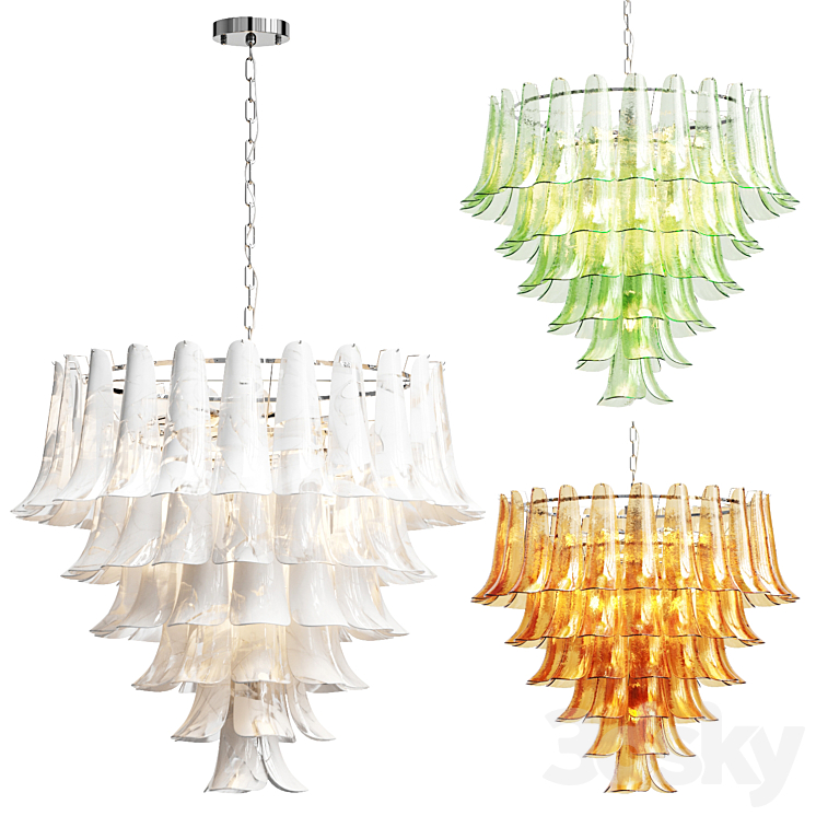 Valier Petal Chandelier - Pendant light - 3D model