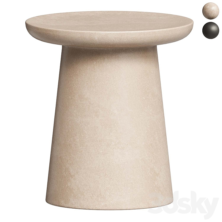 Round Side Table Dustan - Table - 3D model