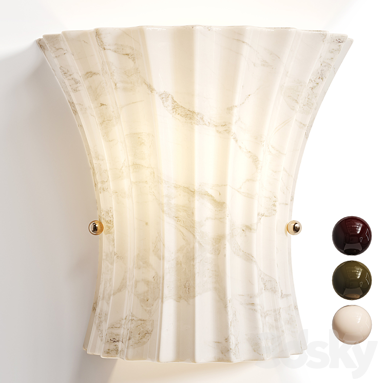 Mallory Wall Light Alabaster - Wall light - 3D model