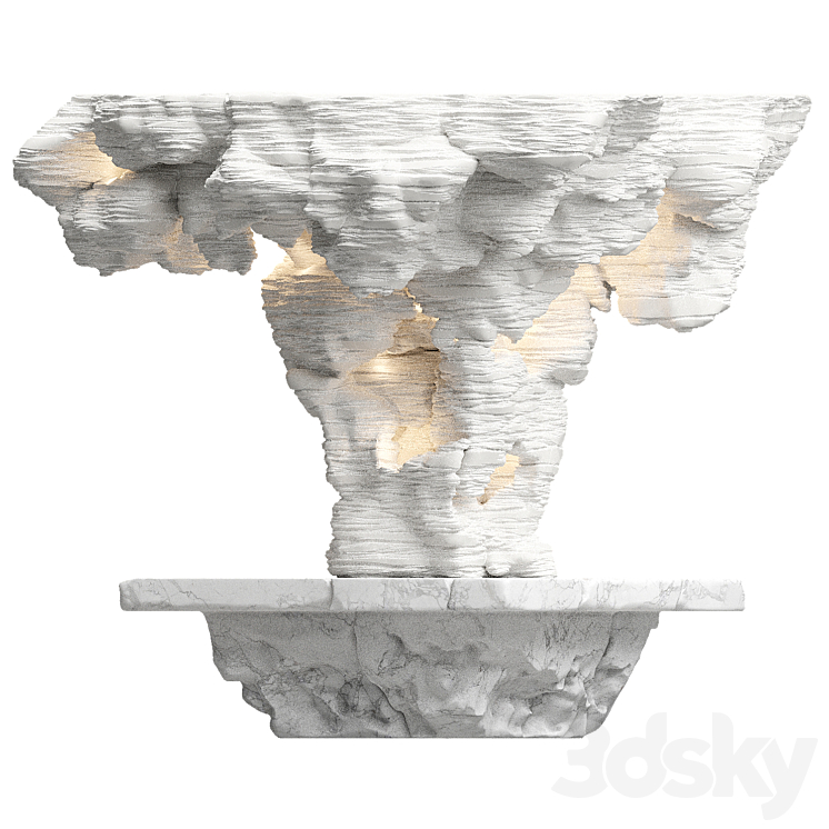 rock gypsum table - Table - 3D model