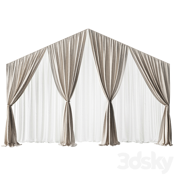 Curtains for roof windows with sloping ceilings - Curtain - 3D model