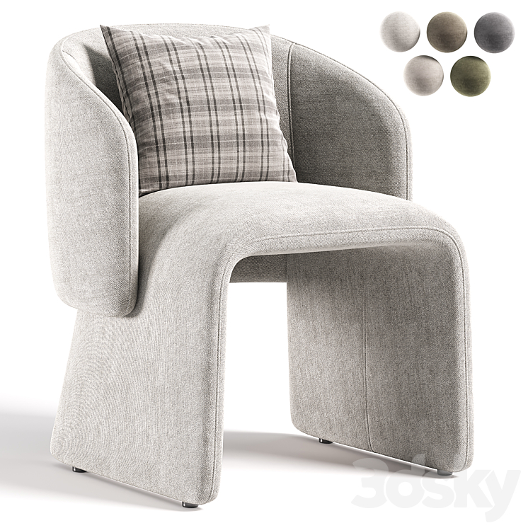 Classic Home Halstead Dining Chair - Arm chair - 3D model