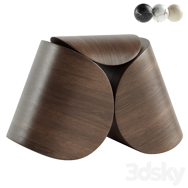 Ascetic Marble Stool - Chair - 3D model
