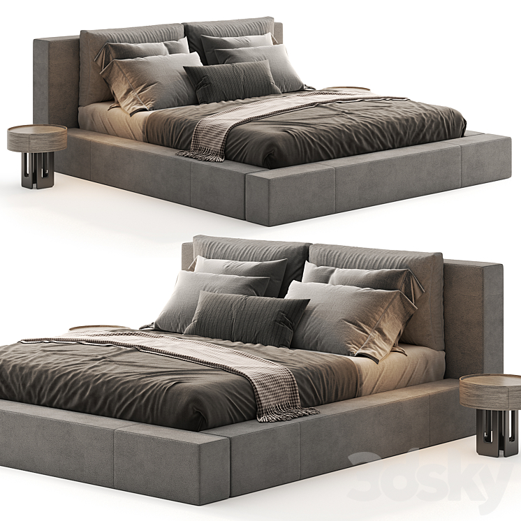 RH cloud platform bed - Bed - 3D model