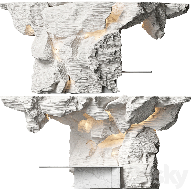 rock gypsum table - Other decorative objects - 3D model