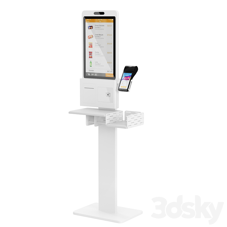 Self-service checkout, payment terminal - Shop - 3D model