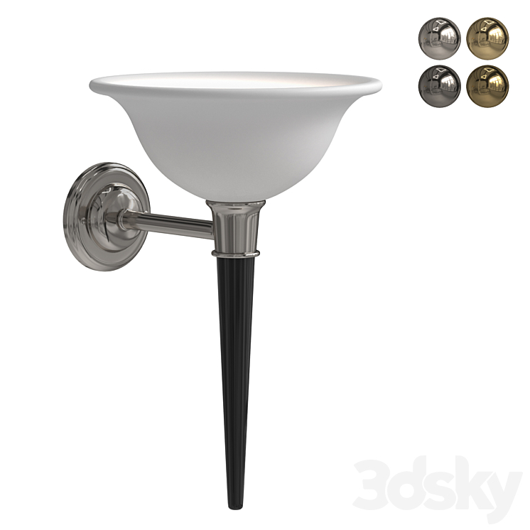 Lefroy Brooks Torch Wall Sconce - LB 4018 - Wall light - 3D model