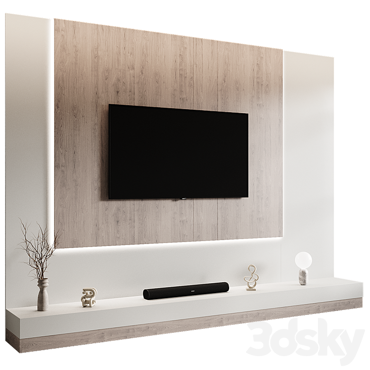 Tv Wall 002 - TV Wall - 3D model