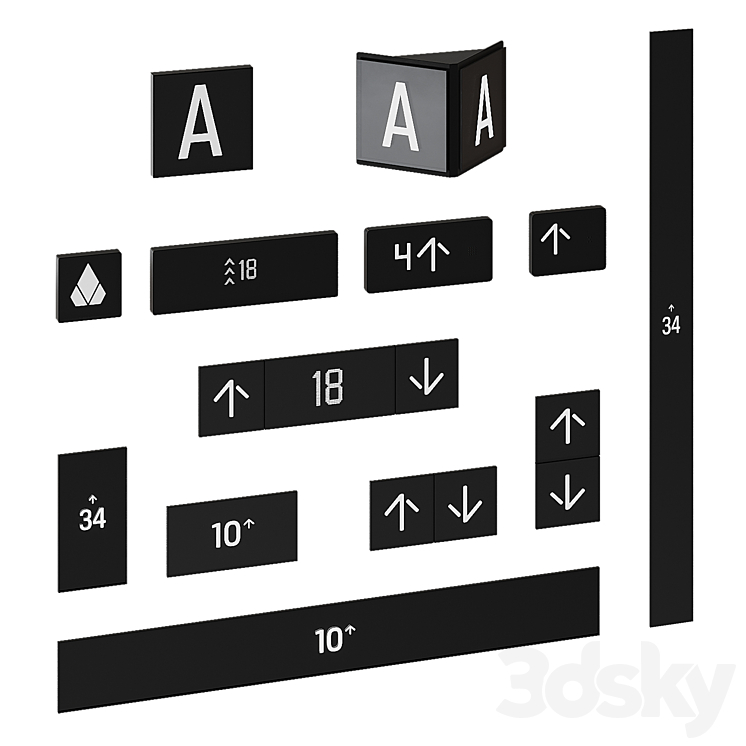 Elevator Hall Indicators & Identifiers – Minimal Set - Miscellaneous ...