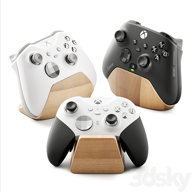 Xbox Controllers Set - PC & other electronics - 3D model