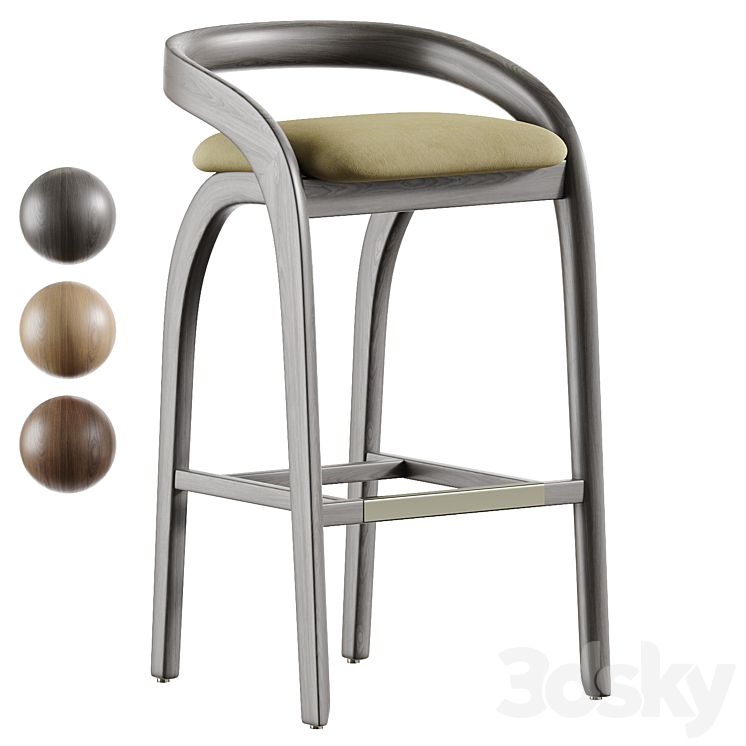 Genea High Stool - Chair - 3D model