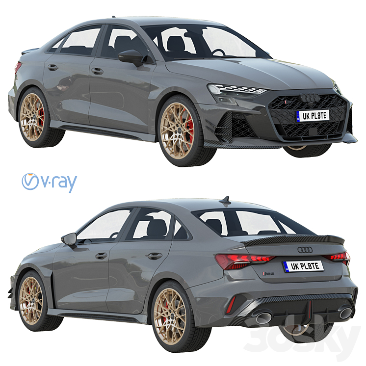 Audi RS3 Sedan competition limited 2026 - Ground Transport - 3D model