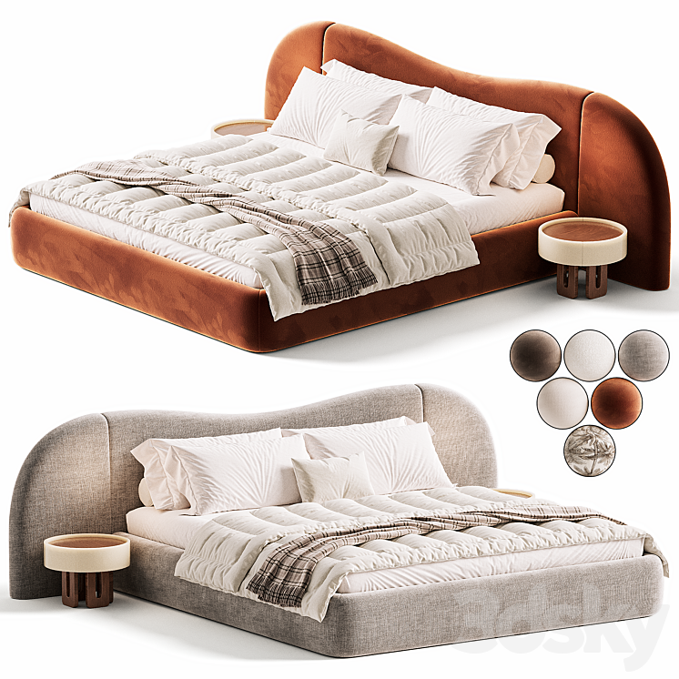 Gladys Platform Bed - Bed - 3D model