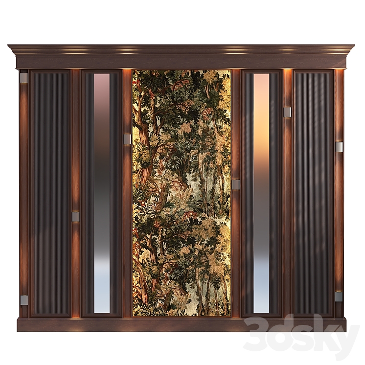 wooden wall panel 1084 - Other decorative objects - 3D model