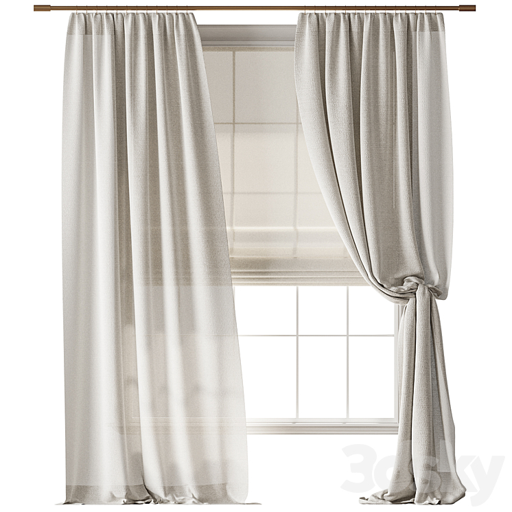 Curtain for Interior 21 - Curtain - 3D model
