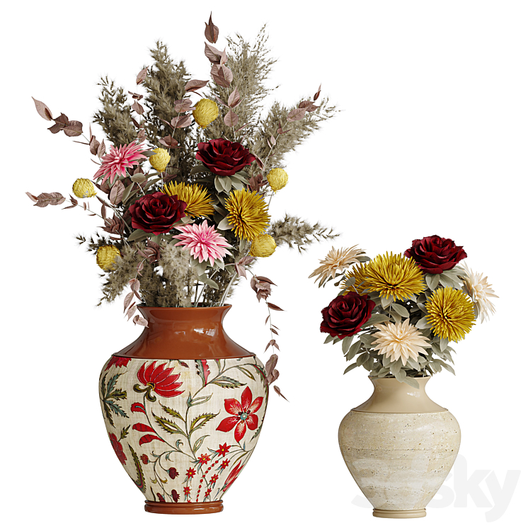 Bouquet of flowers set 104 - Bouquet - 3D model