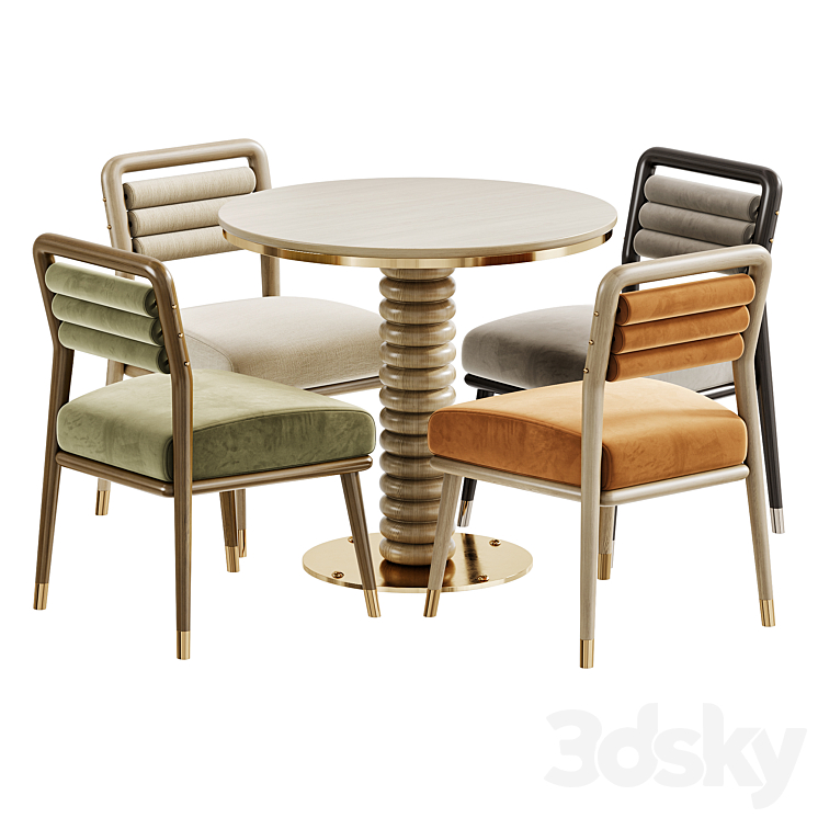 COFFEE TABLE GORDON, LOVANO Chair - Table + Chair - 3D model