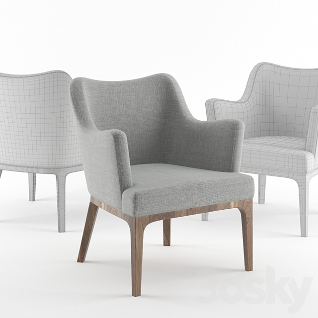 Modern simple armchair 3D Max - 3DMAXTER