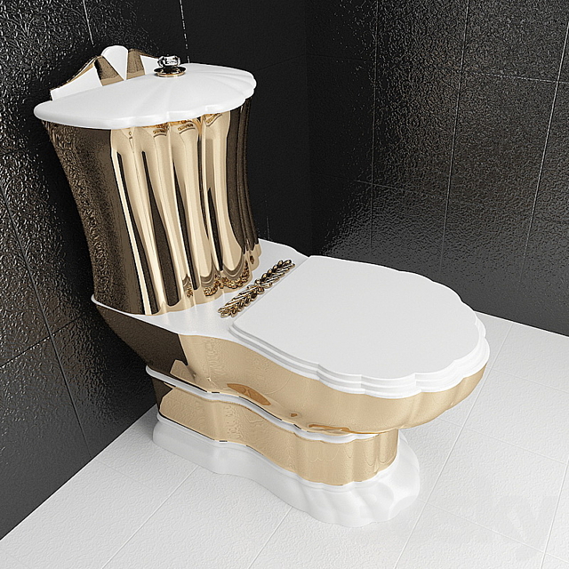Floorstanding WC Gold classic 3D Max - 3DMAXTER