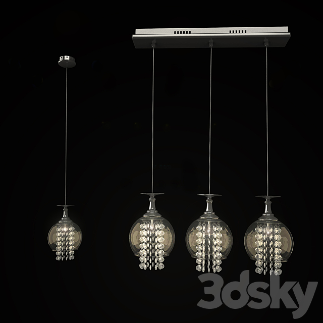 Hanging lamp Crystal Lux CHIK SP3 3D Max - 3DMAXTER