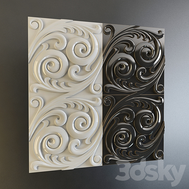 Decorative tiles 724 3D Max - 3DMAXTER