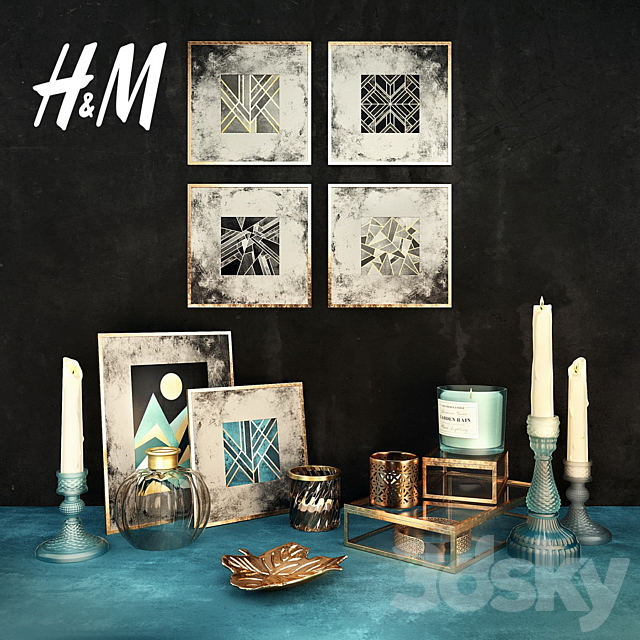 H & M accessories set 3D Max - 3DMAXTER