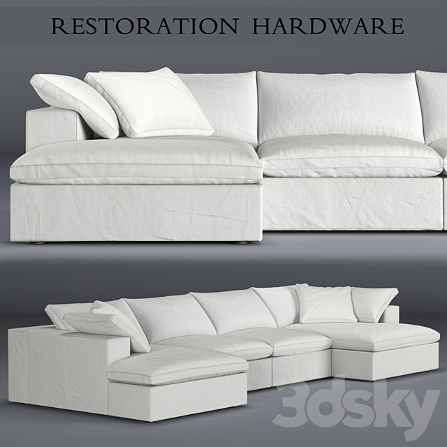 Restoration Hardware Cloud Modular sofa 3D Max - 3DMAXTER