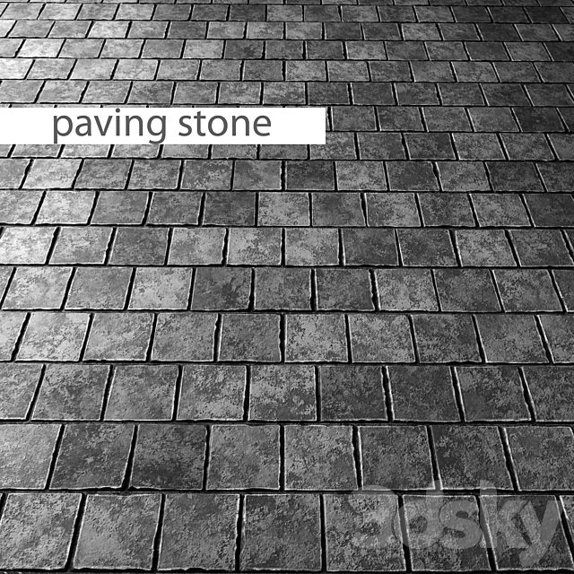 paving stone slate stone stone wall wild stone panel loft decor 3D Max ...