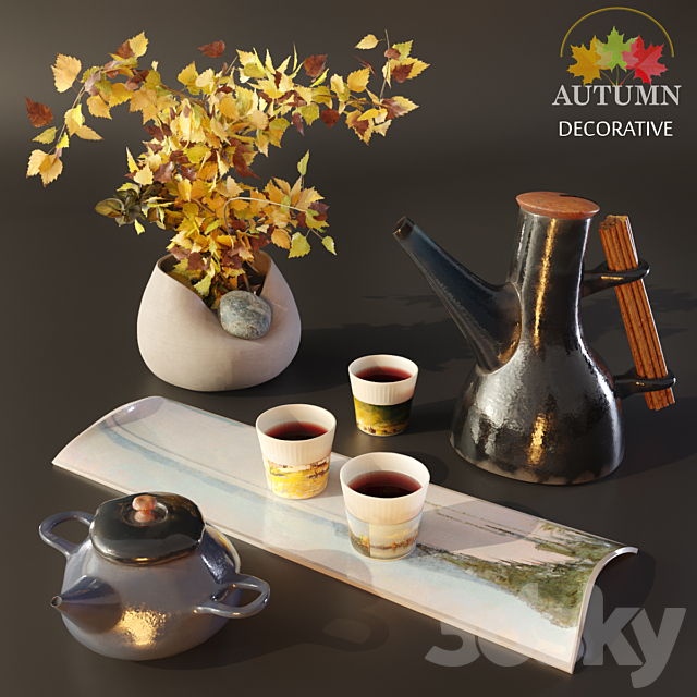 Ceramic Set Decorative 3D Max - 3DMAXTER