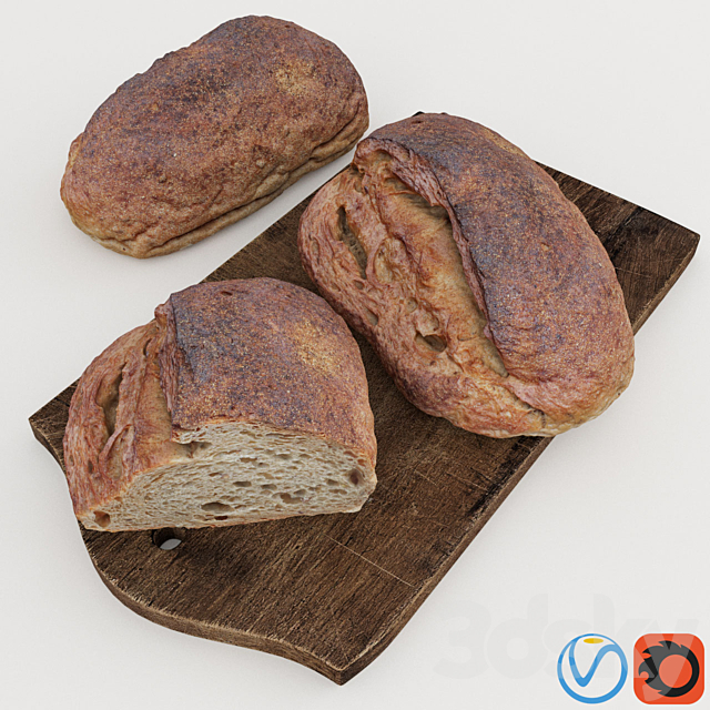 HD Realistic Farmer Buckwheat Bread 3D Max - 3DMAXTER