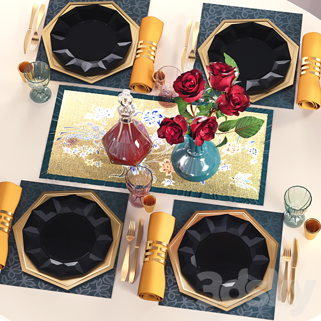 Table Appointments 3D Max - 3DMAXTER