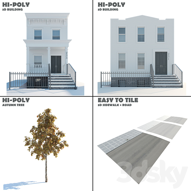 Urban Environment Set 3D Max - 3DMAXTER