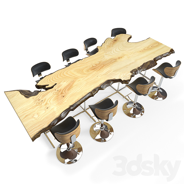 live edge table 3D Max - 3D Max Master